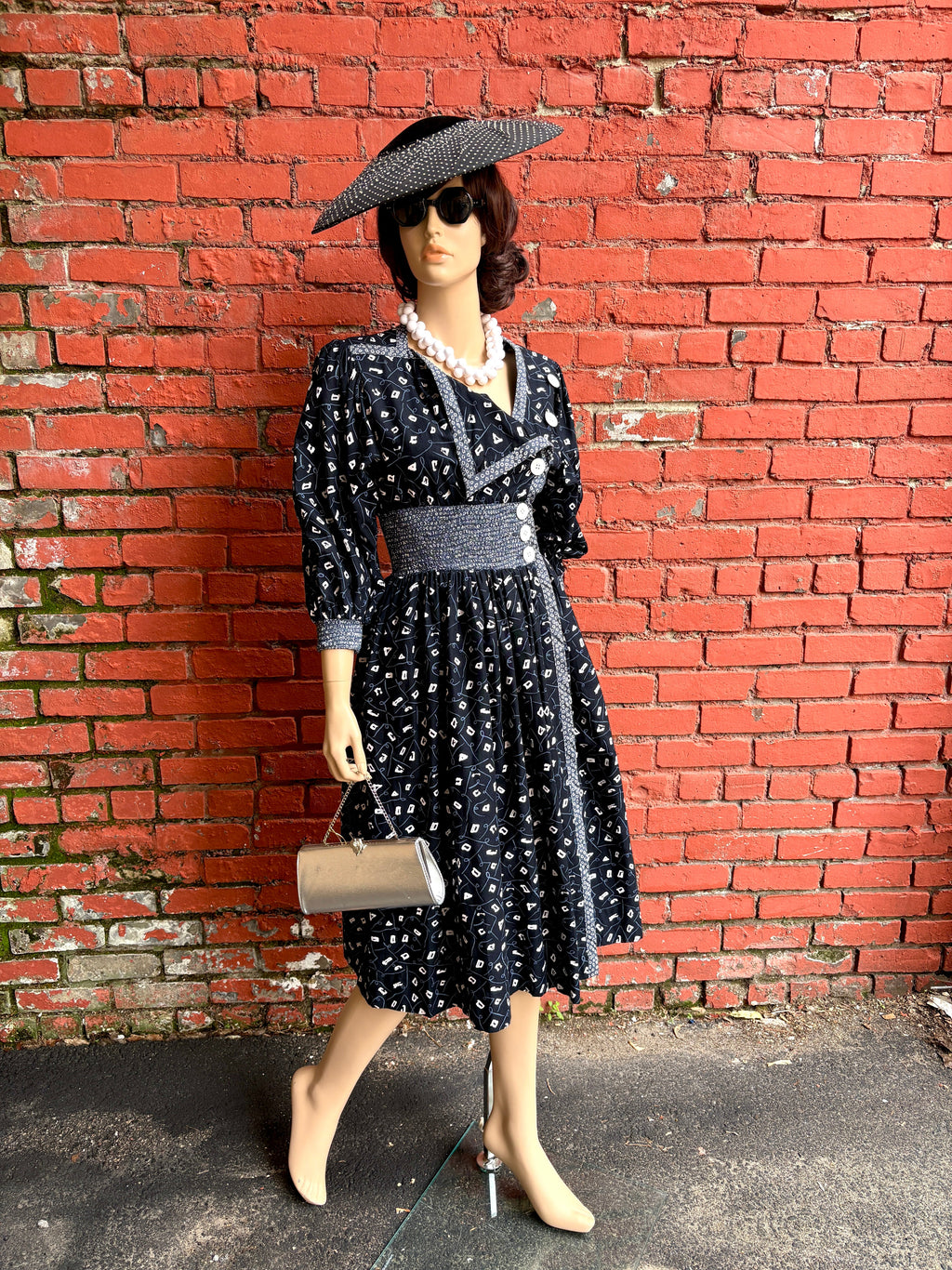 1980's Jeanne Marc Code Break Dress – The Golden Pearl Vintage
