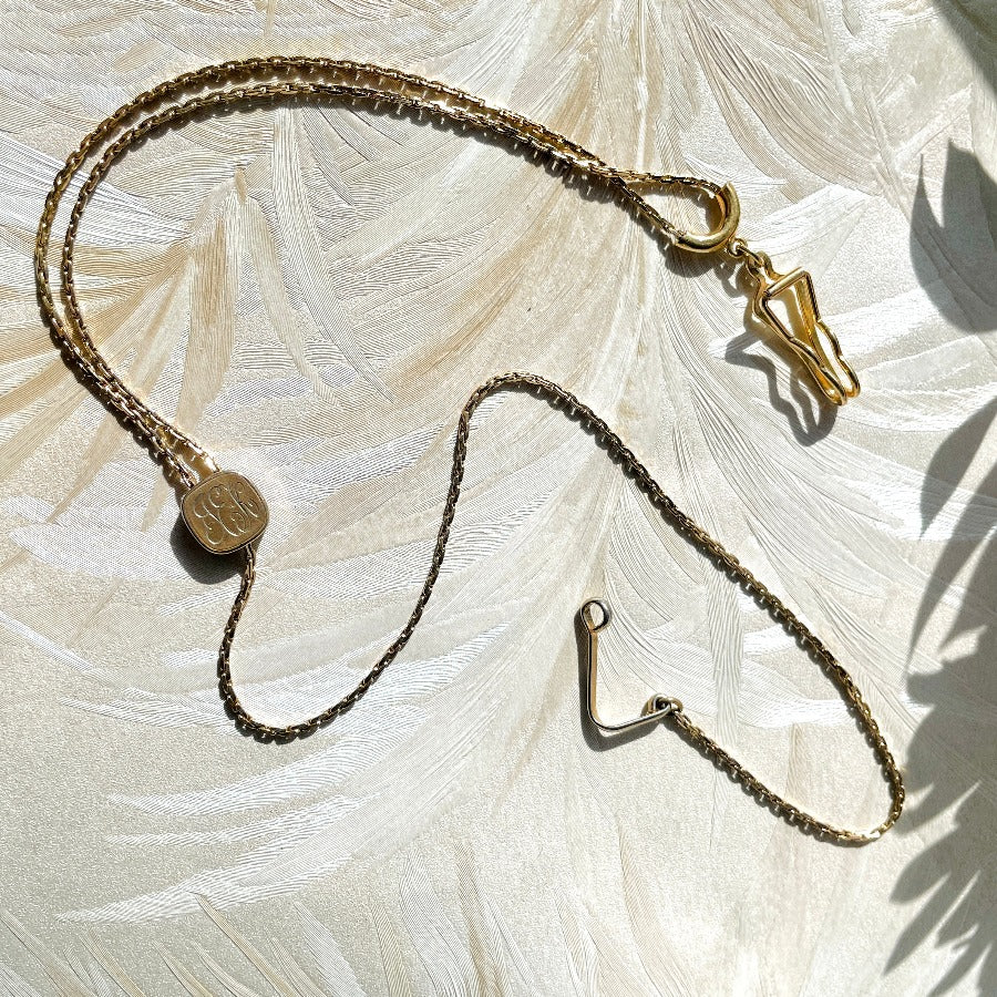 Fancy Monogrammed Watch Fob Chain – The Golden Pearl Vintage